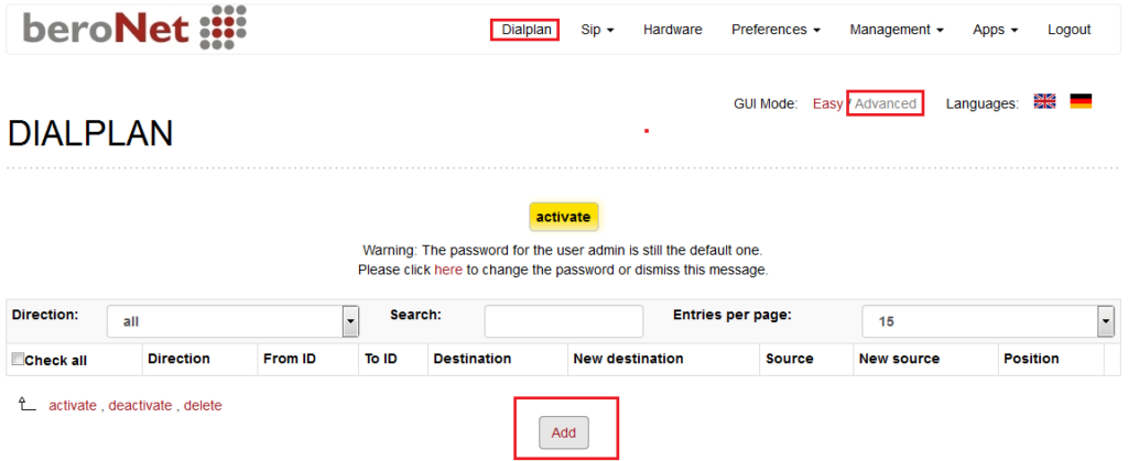 How to configure your beroNet gateway with CalnCall SIP Trunk