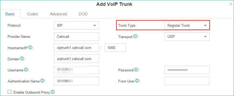 How to configure CallaCloud SIP Trunk with Yeastar IPPBX